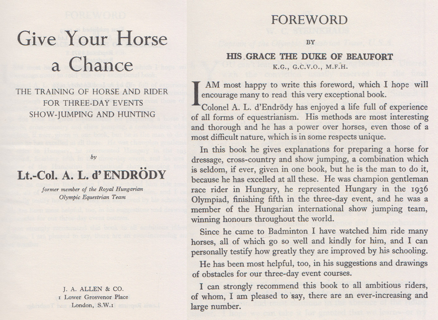 Give Your Horse A Chance - The Training of Horse & Rider for Three-Day ...